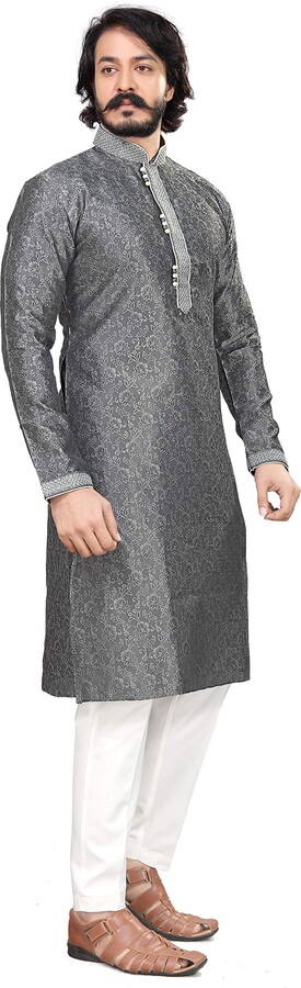 RALFKITTLER Jacquard Silk Weaving Work Kurta Pajama For Men’s Pakistani ...