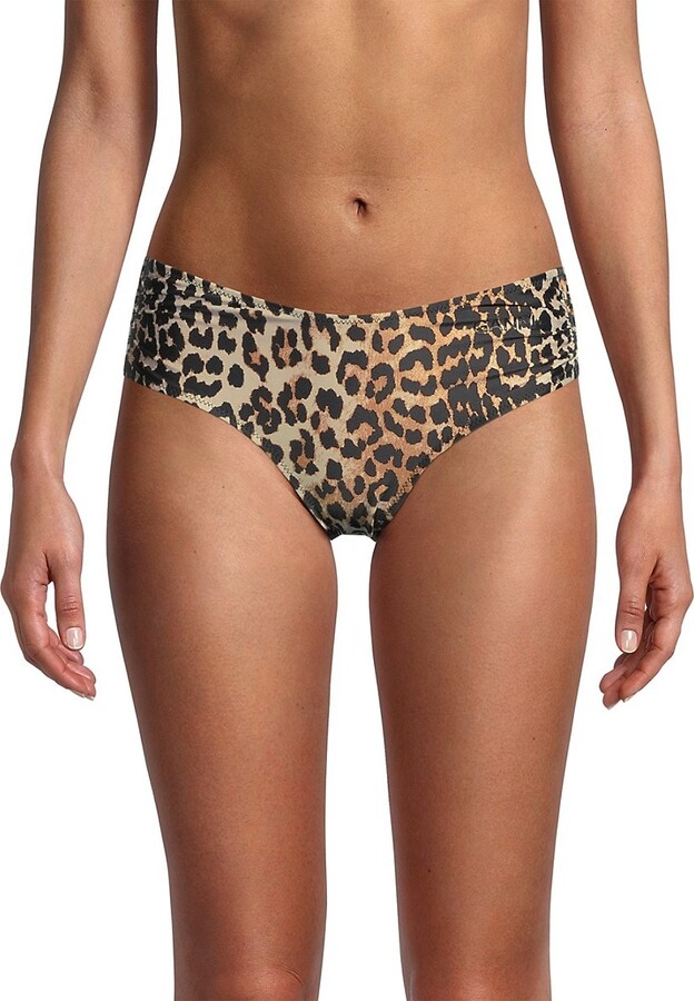 Ganni Leopard Print Bikini Bottom Shopstyle Two Piece Swimsuits