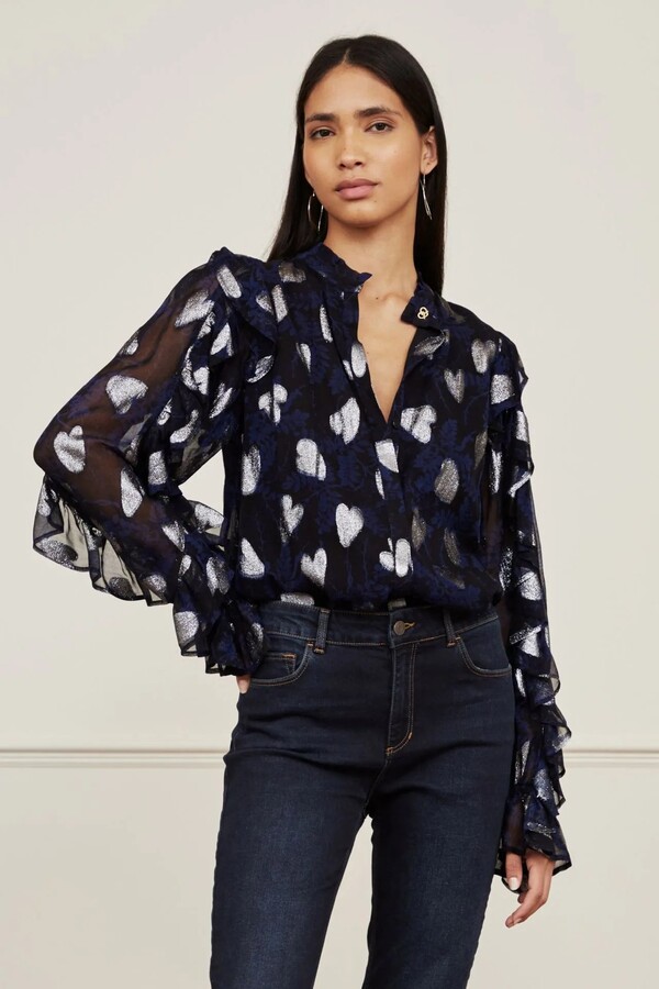 Fabienne Chapot Black Josie Blouse - ShopStyle Button Down Shirts