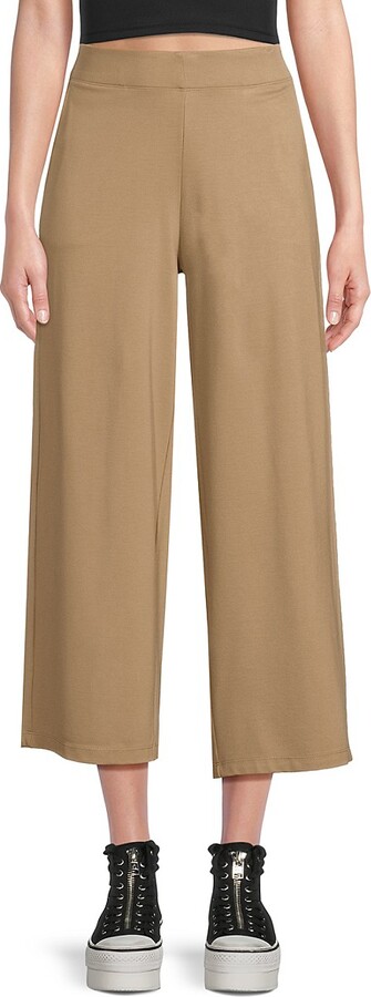 Max Studio Ponte Wide Leg Cropped Pants - ShopStyle