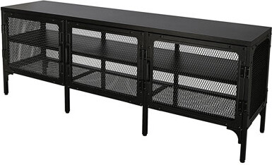 Latitude Run Industrial Wood And Metal TV Stand Entertainment Center ...
