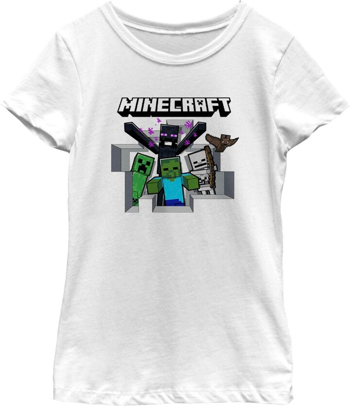 Microsoft Girl's Minecraft Enemy Mobs Child T-Shirt - ShopStyle