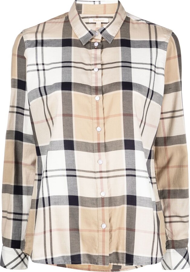 Barbour Check Button-Down Shirt - ShopStyle Long Sleeve Tops