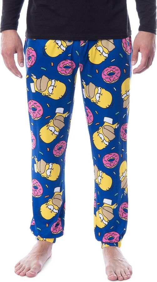 Seven Times Six The Simpsons Mens' Homer Sprinkles Donuts Sleep Pajama ...