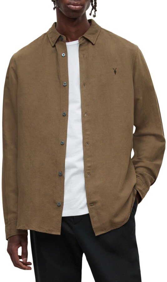 AllSaints Sobo Button-Up Shirt - ShopStyle