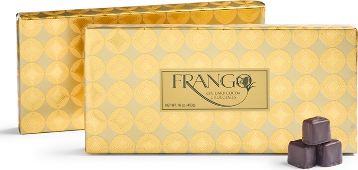 Frango Chocolates Holiday 1 Lb Wrapped Box of Dark Cocoa Chocolates, 2 ...