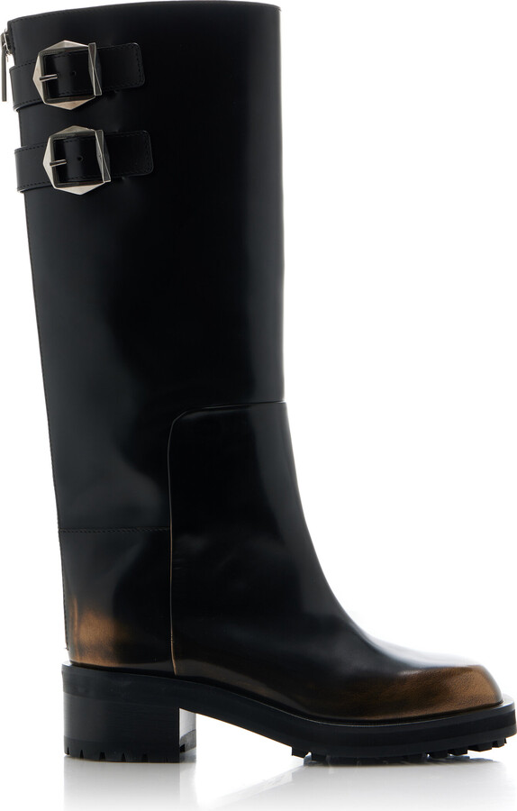 Jimmy Choo Brooklyn Leather Knee Boots - ShopStyle