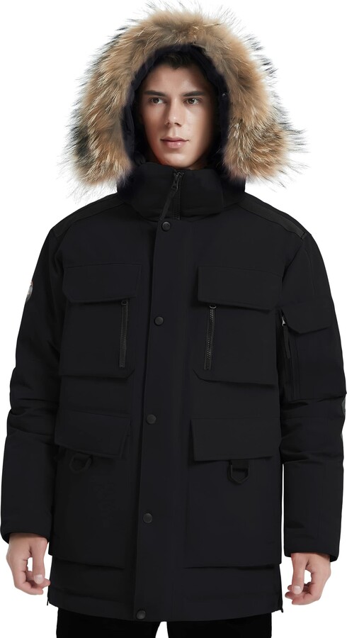 HARD LAND Men's Lightweight Puffer Jacket Insulated Water-Resistant ...