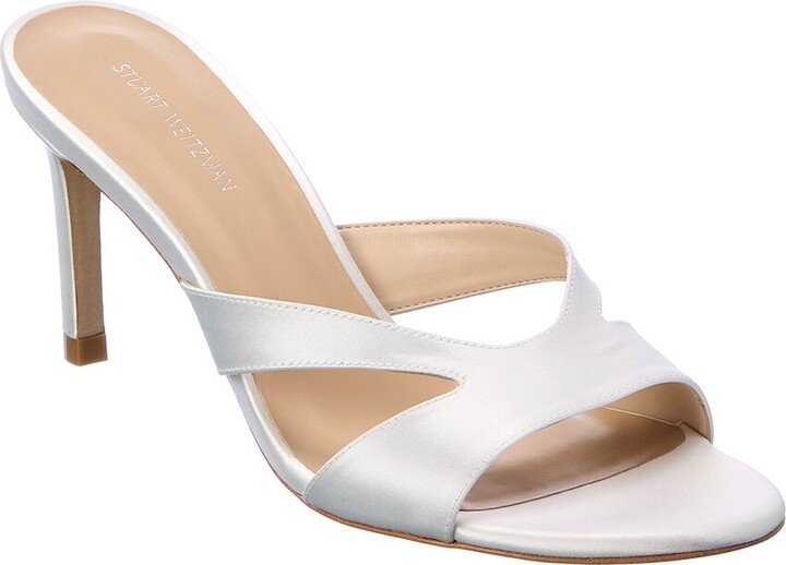Stuart Weitzman Mariposa 80 Satin Slide Sandal - ShopStyle