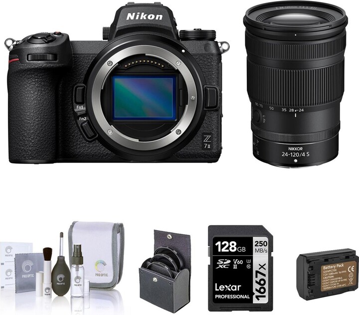 Nikon Z 7II Mirrorless Camera with Nikkor Z 24-120mm f/4 S Lens, Bundle ...