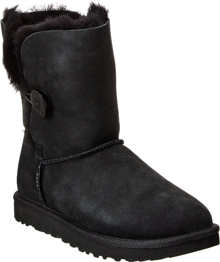 UGG Bailey Button Ii Suede & Shearling Boot - ShopStyle