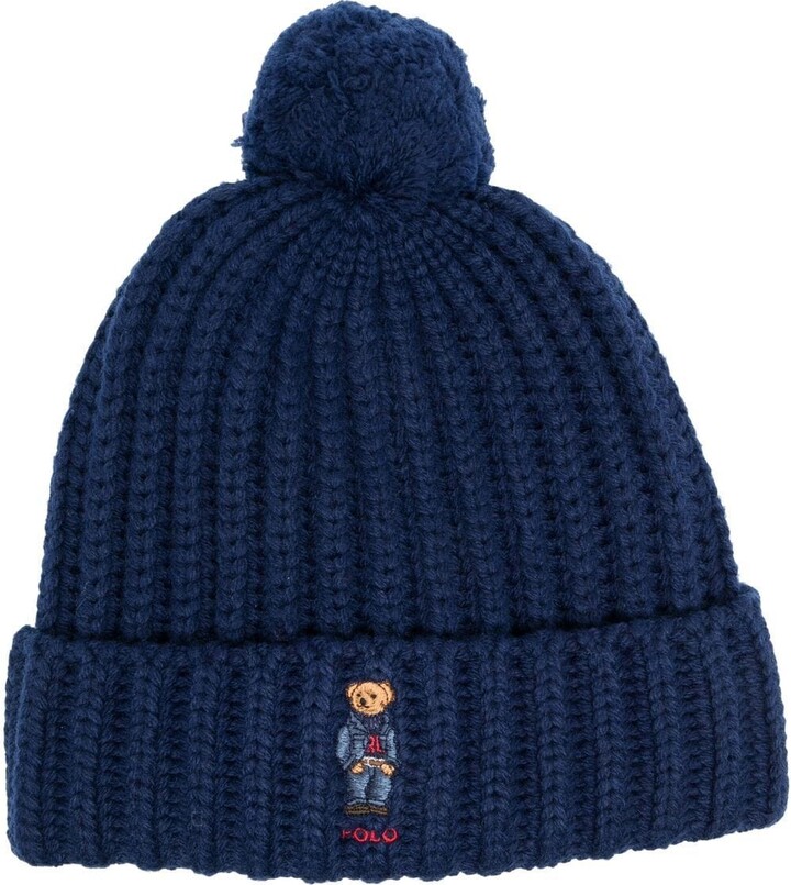 Polo Ralph Lauren Polo Bear embroidered beanie - ShopStyle Hats