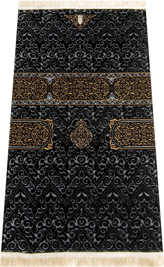 Etsy Soft Kaaba Design Prayer Rug, Lux Janamaz, Mat, Sajjada Chenille ...