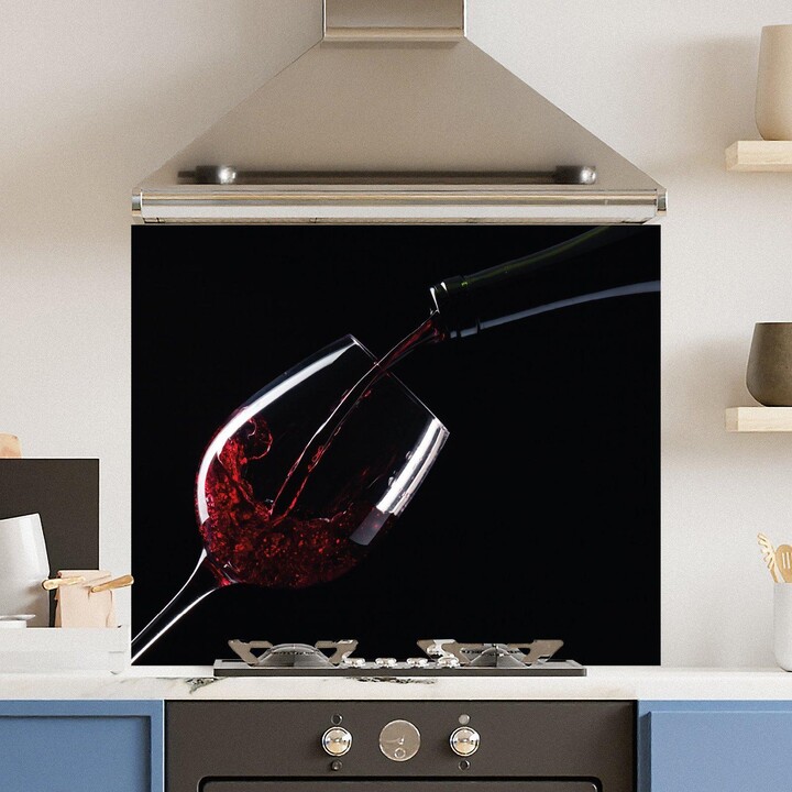 Choose Your Print Premium 90cm x 75cm 6mm Glass Red Wine Kitchen ...