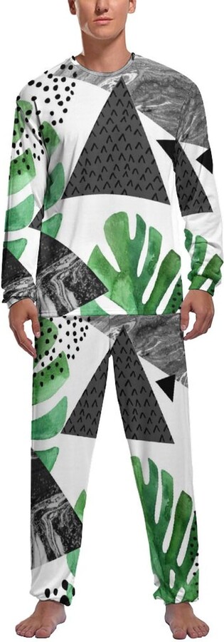 Lurnise Mens Pajamas Sleep Set Pyjamas Loungewear Sleepwear 2 Peices ...