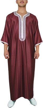 MODSGUE Thobe Men's Islam Saudi Arabic Prayer Clothing Ramadan Dressing ...