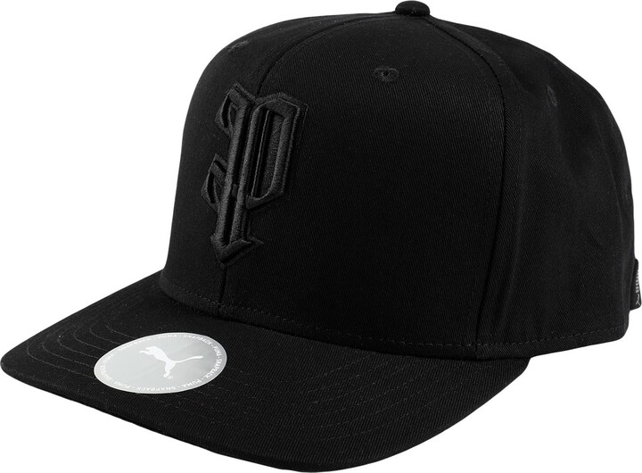 Puma The P Low Curve Cap Hat Black - ShopStyle