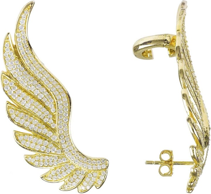Latelita Gabriel Angel Wing Ear Climber Gold Right Ear - ShopStyle ...