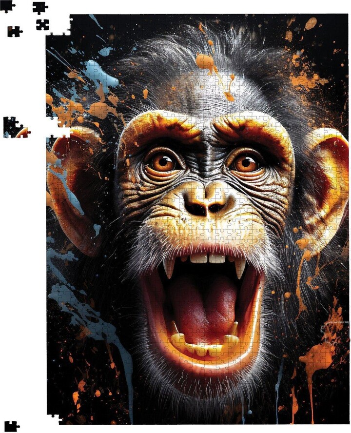Warren Reed - Designer Monkey Face Splashart Jigsaw Puzzle - ShopStyle