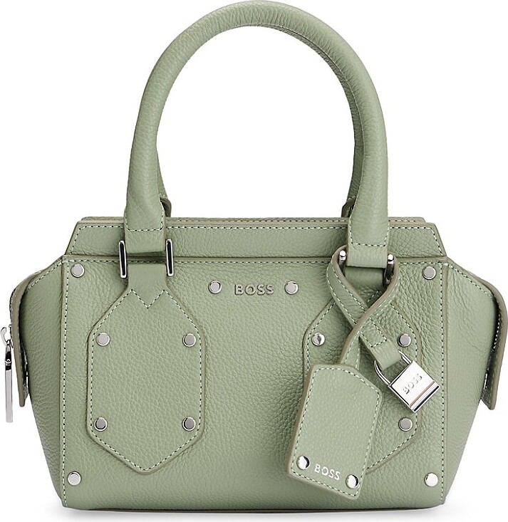 HUGO BOSS Grained-Leather Mini Tote Bag - ShopStyle