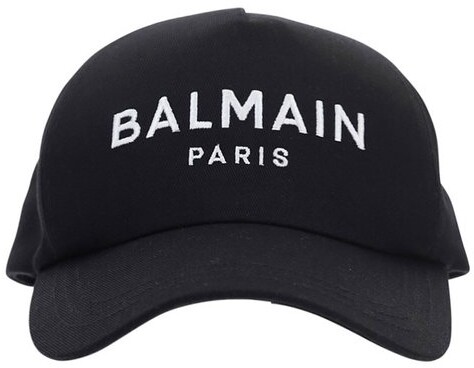 Balmain Curved Peak Logo Embroidered Baseball Cap - ShopStyle Hats