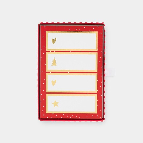 Sugar Paper + Target 80ct Peel & Stick Heart/Tree/Star Gift Tag White ...