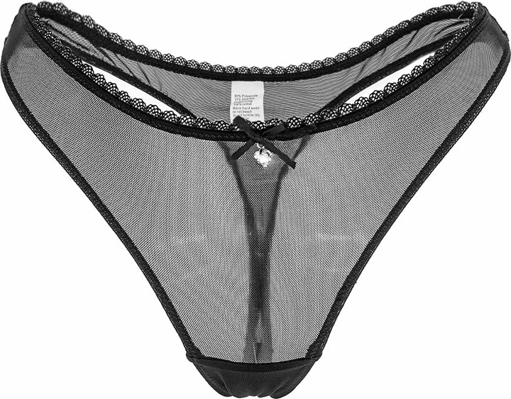 varsmiss Women Sexy Underwear See-Through Mesh Thongs Sheer Low Rise ...