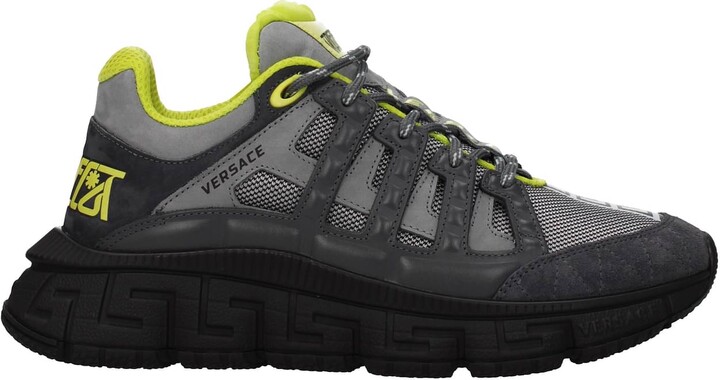 Versace Sneakers trigreca Suede Dark Grey - ShopStyle