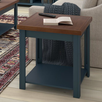 Lark Manor Arens 24 inch Side Table, No Assembly Required, Two-Tone ...