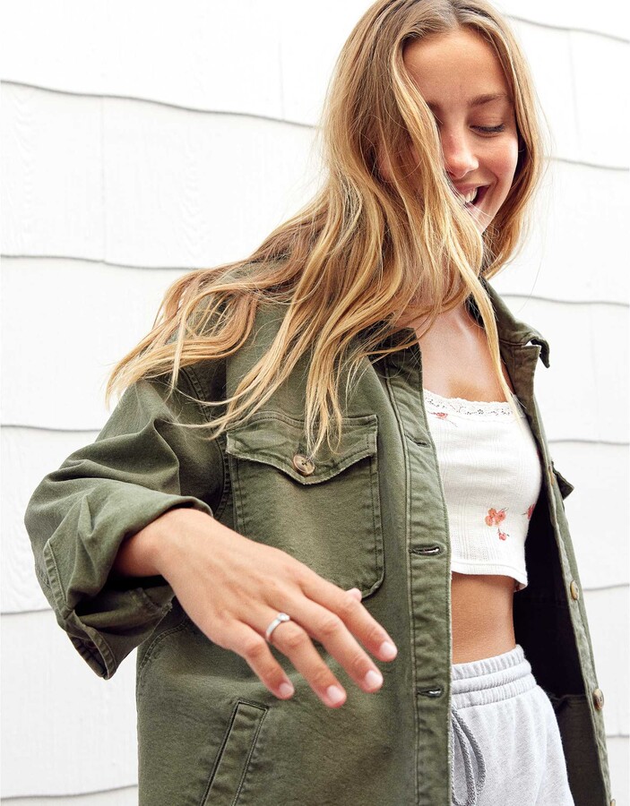 aerie Military Shacket - ShopStyle Teen Girls' Jackets