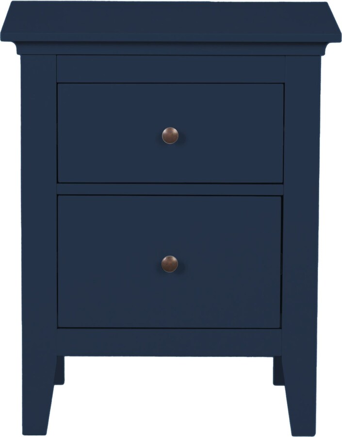 Dunelm Lynton 2 Drawer Bedside Table Lynton Navy - ShopStyle Nightstands