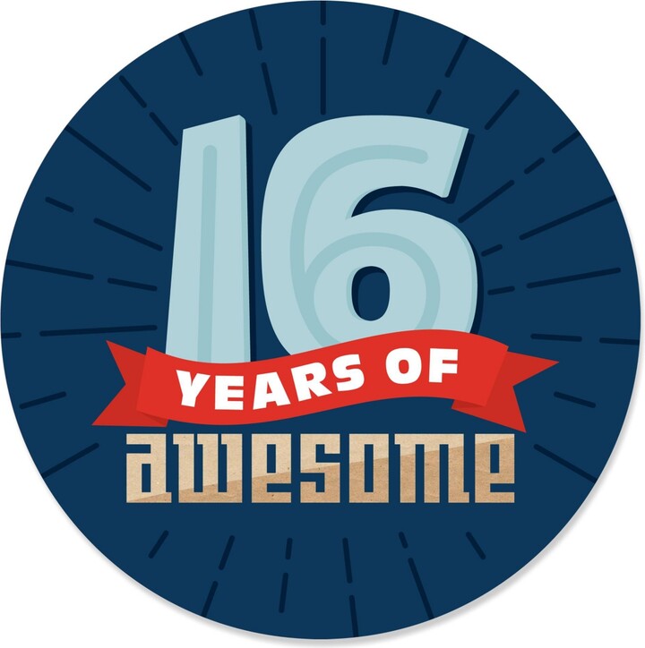 Big Dot of Happiness Boy 16th Birthday - Sweet Sixteen Birthday Party ...