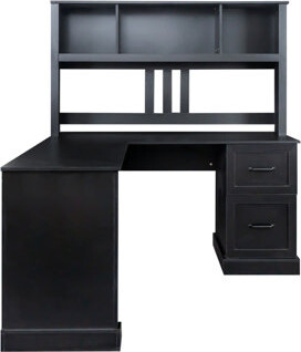 Homaapack L-Shaped Computer Desk with Hutch - ShopStyle
