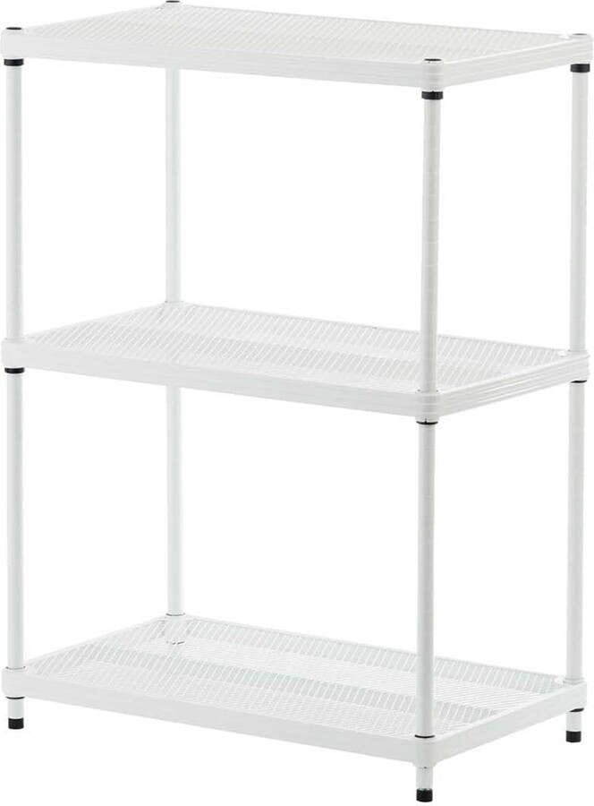Design Ideas MeshWorks 3 Tier Full-Size Metal Storage Shelving Unit ...