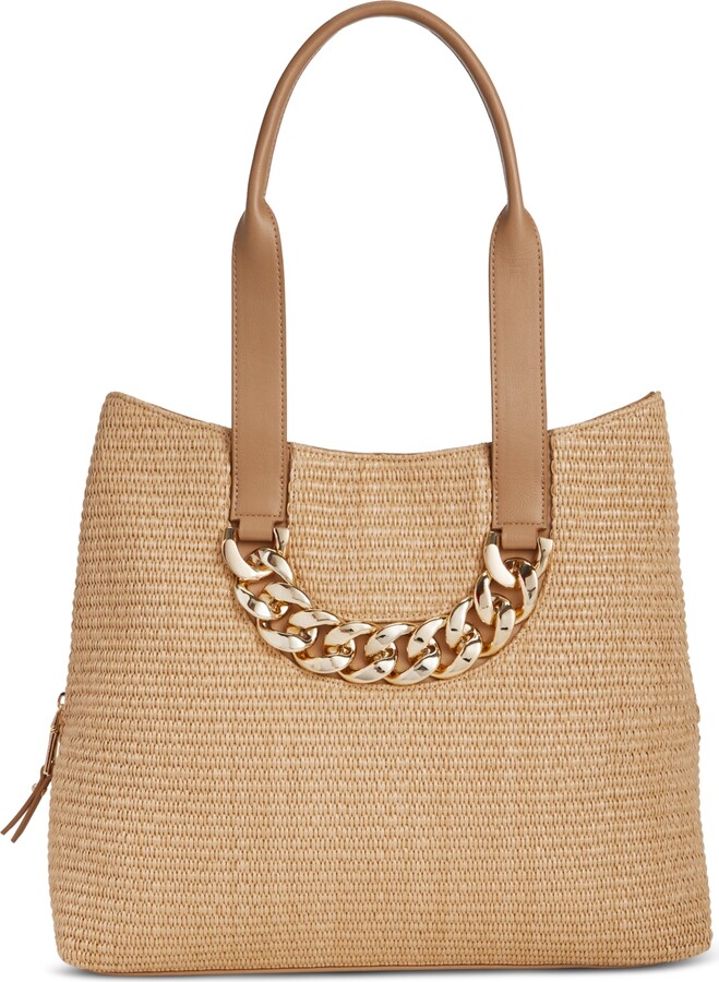 INC International Concepts Trippii Medium Straw Chain Tote, Created for ...