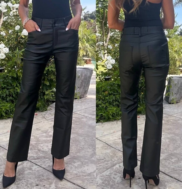 Bevy Flog Novel Vegan Leather Pants In Black - ShopStyle