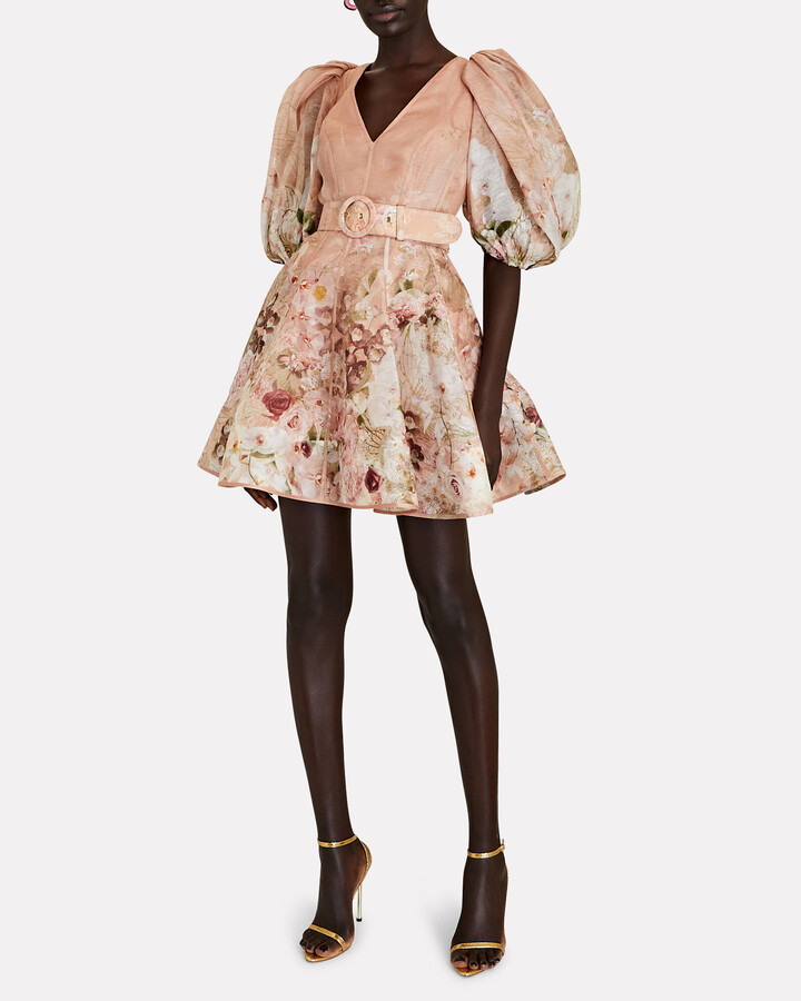Zimmermann Dancer Floral Puff Sleeve Mini Dress - ShopStyle