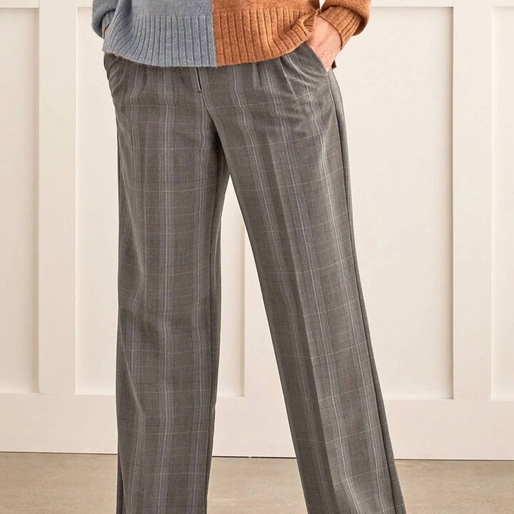 Tribal Fly Front Trouser With Pleats In Plaid - ShopStyle Pants