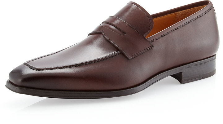 Magnanni Slip-On Penny Loafer, Mid Brown - ShopStyle