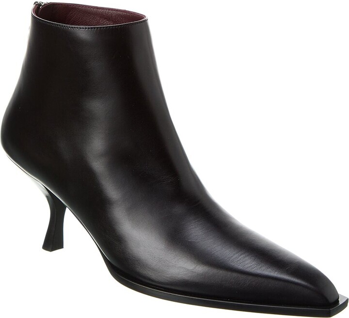 The Row Coco Leather Bootie - ShopStyle