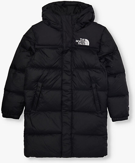 The North Face Black Nuptse logo-embroidered shell-down parka 6-20 ...