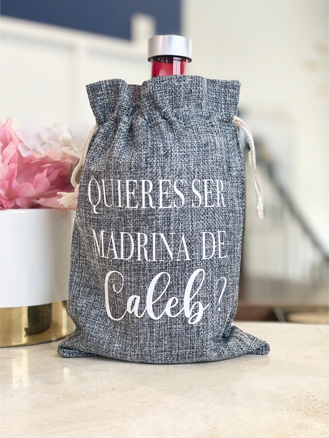 Etsy Madrina Liquor Bag Proposal, Custom Liquor Bag, Propuesta De ...