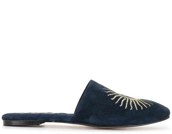 Mara & Mine Sun And Moon Embroidered Mules - ShopStyle