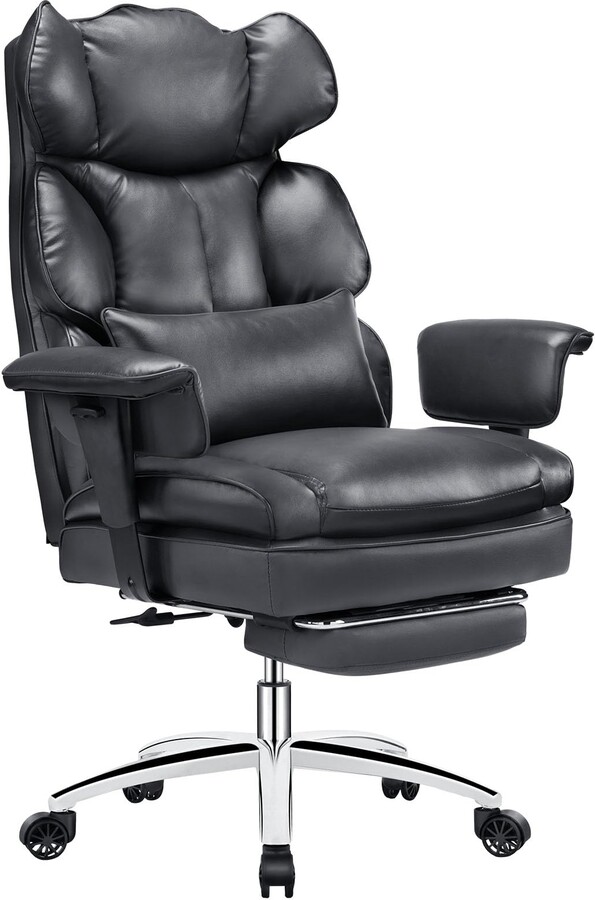 Sweetcrispy Home Office High Back Reclining Desk Chair with Footrest ...