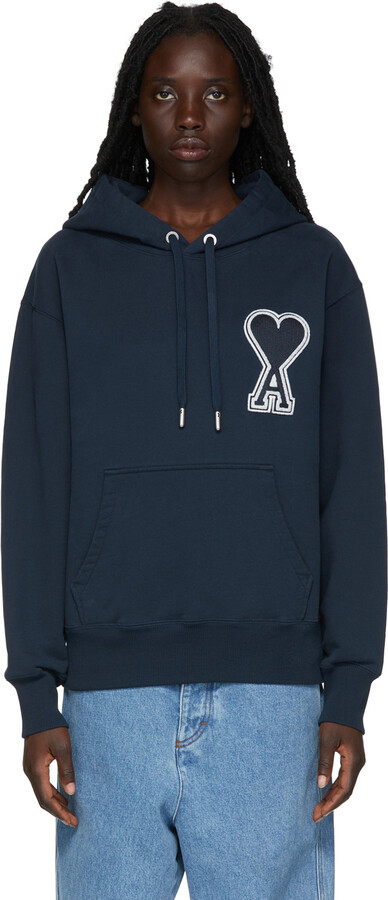 Ami Alexandre Mattiussi SSENSE Exclusive Navy Oversized Hoodie - ShopStyle