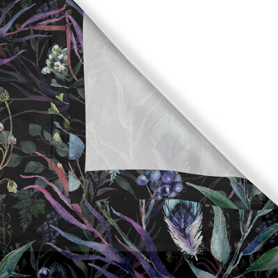 Dakota Fields Watercolor Forest Grommet Curtain Leaves of Jungle 50" x 63" Lavender and Jade ...