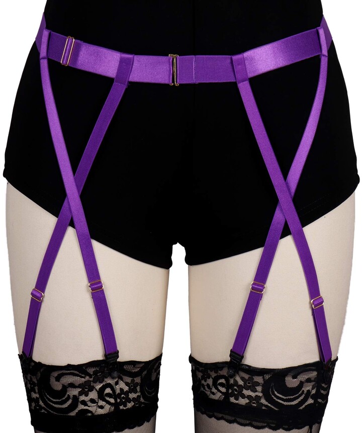 BBOHSS Women's Garter Leg Harness Thigh Garters Strappy for 4 Clip ...