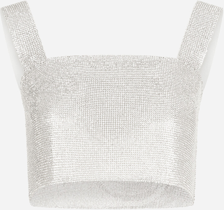 Dolce & Gabbana Crystal mesh top - ShopStyle