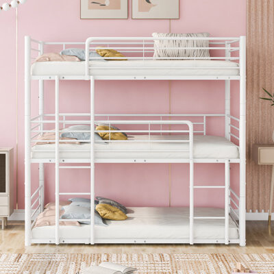 Isabelle & Max Twin-Twin-Twin Triple Bed with Built-in Ladder, Divided ...