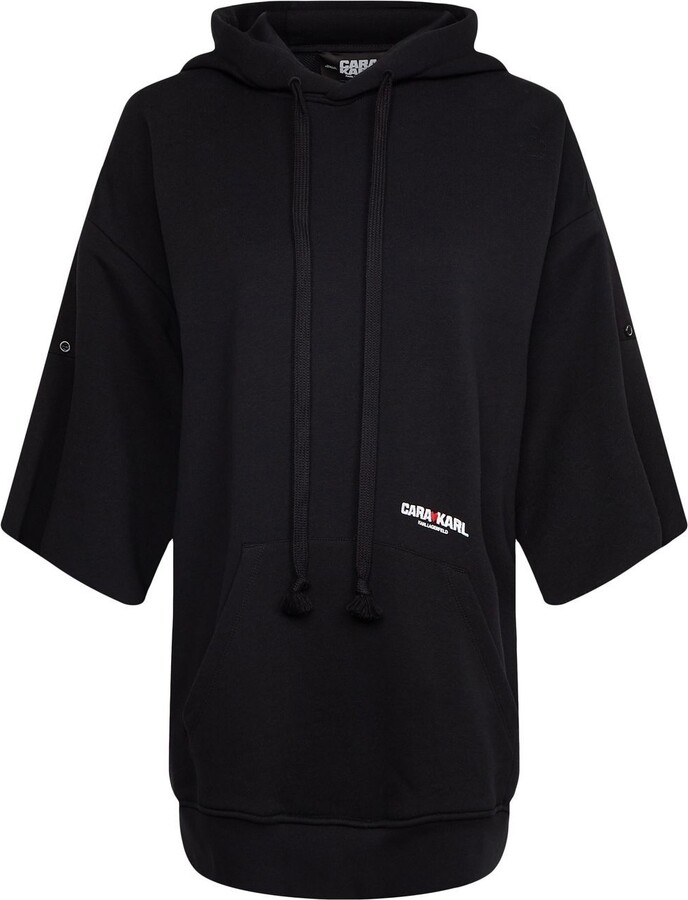 Karl Lagerfeld Paris x Cara Delevingne oversized hoodie - ShopStyle